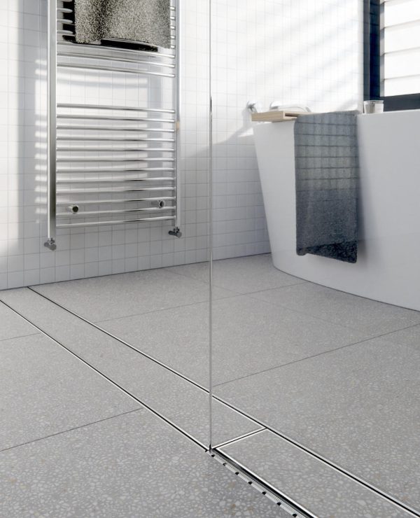 Tile Insert Shower Screen Support Drain 120mm (W) x 24mm (D) | Slim ...